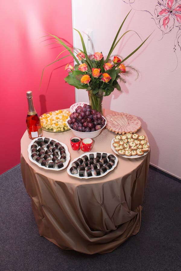 Festive gathering table stock photo. Image of snack, food - 38623874