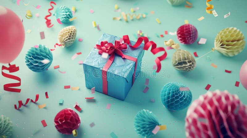 The Festive Gift Box.AI Generated Image Stock Image - Image of greeting ...