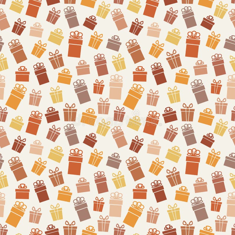 Festive Gift Box Seamless Pattern Stock Vector - Illustration of ...