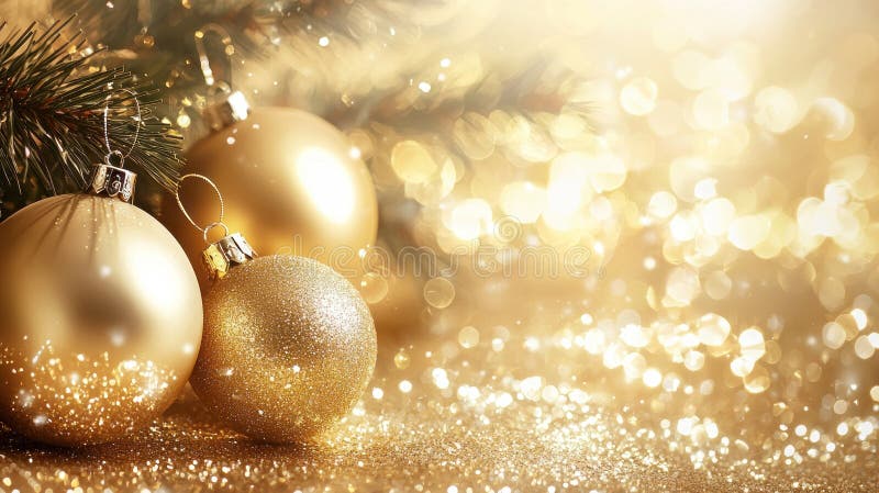 A Festive Gold Background with Light, Delicate Sparkles and a Subtle ...