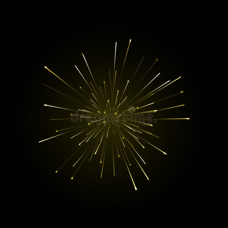 Festive Gold Firework Background. Vector Illustration Stock ...