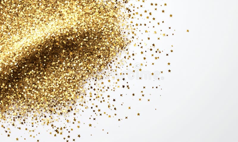 Festive Gold Glitter Stars Background Celebration Sparkle Texture Stock ...