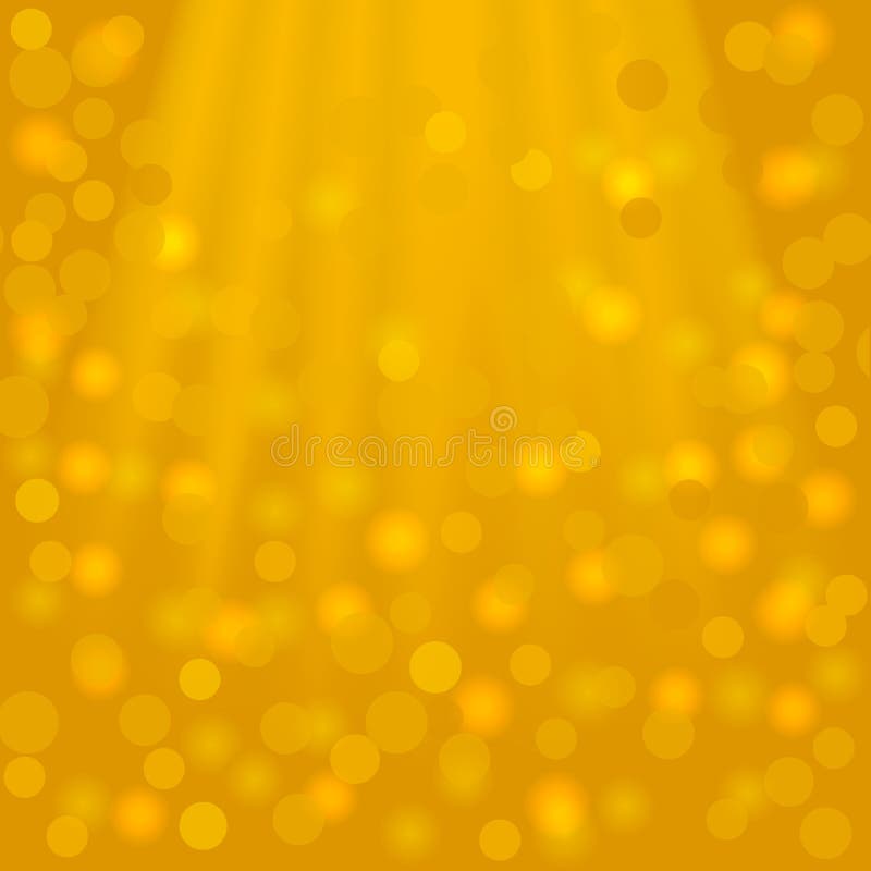 Festive Golden Square Background with Beams and Bokeh Stock Vector ...
