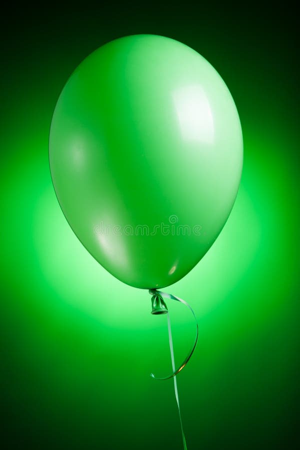 Green balloon stock image. Image of gift, single, round - 24476445