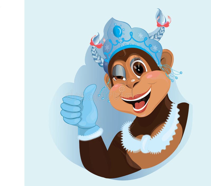 Festive greeting stock vector. Illustration of monkey - 63016858