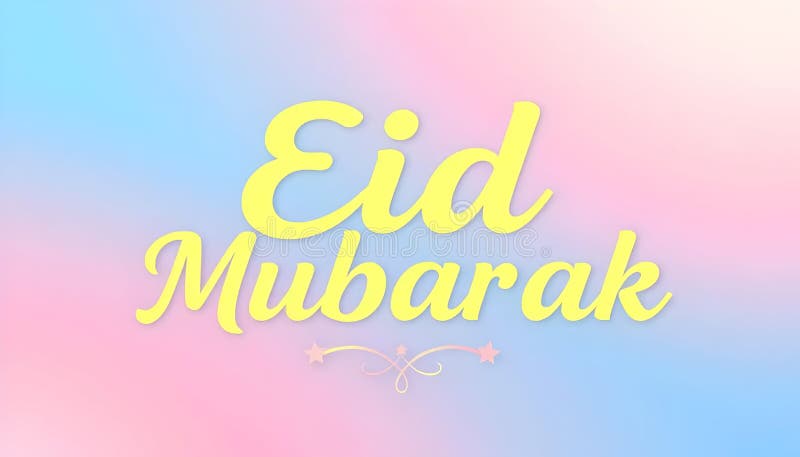 A Festive Greeting that Shows Words Eid Mubarak on Display Stock ...
