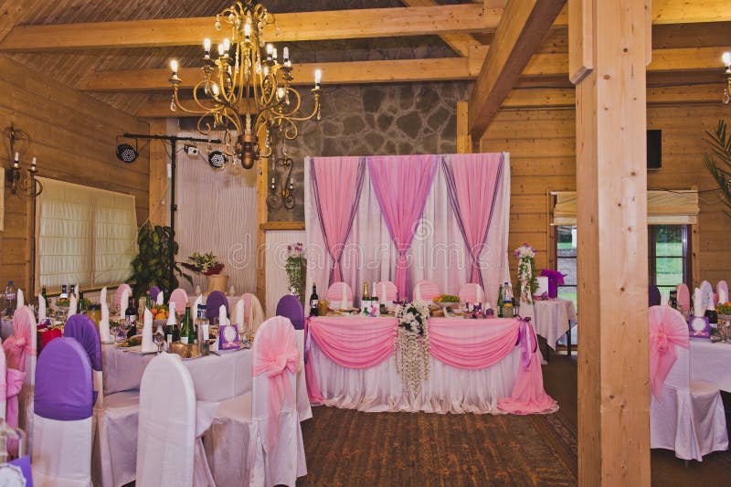 Festive Hall in a Pink Version 5629. Stock Photo - Image of beautiful ...