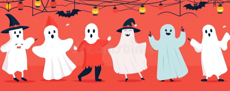 A Festive Halloween Party with Dancing, Games, and Costumes Stock ...