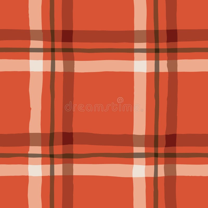 Festive Hand-Drawn Checked Vector Seamless Pattern Stock Vector ...