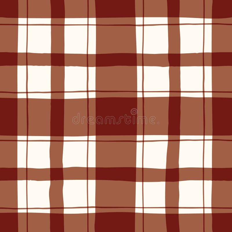 Festive Hand-Drawn Checked Vector Seamless Pattern Stock Vector ...