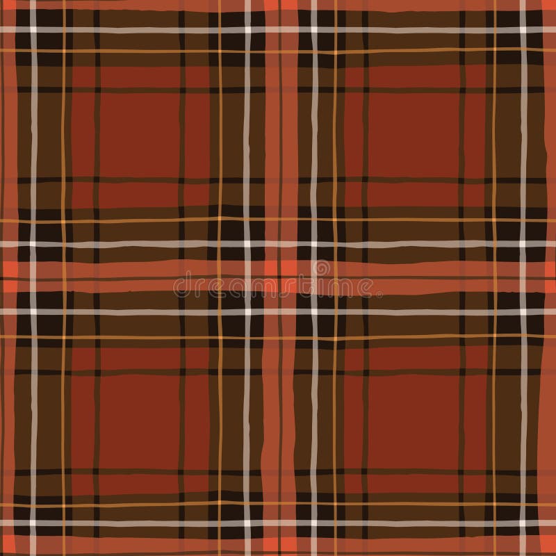 Festive Hand-Drawn Checked Vector Seamless Pattern Stock Vector ...