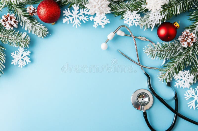 Festive Healthcare Holiday Concept Stock Illustration - Illustration of ...