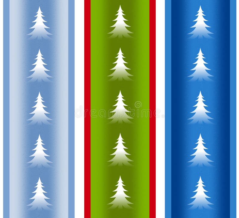 Festive Holiday Christmas Tree Borders Stock Illustration ...