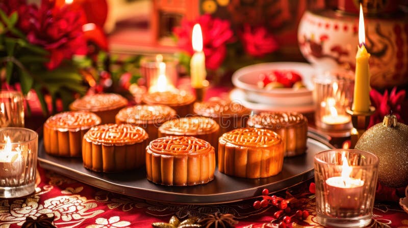 Traditional Lunar New Year Mooncakes Stock Photos - Free & Royalty-Free ...