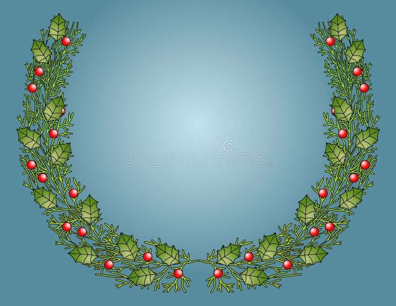 Festive Holly Bough stock illustration. Illustration of bough - 27701887