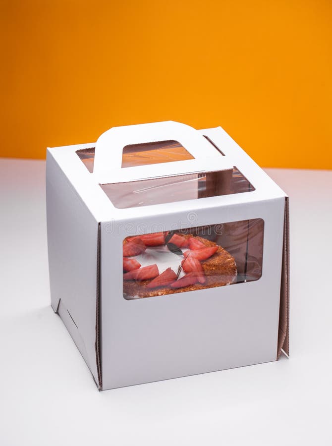 Homemade Cake Cardboard Packaging Stock Image - Image of brownie ...