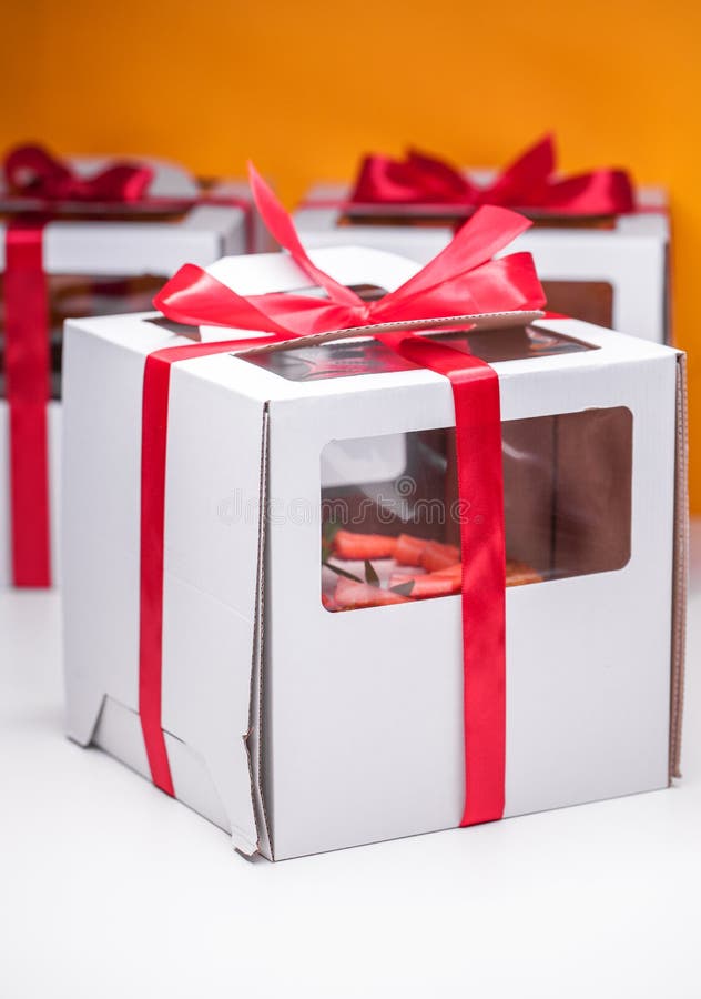 Homemade Cake Cardboard Packaging Stock Photo - Image of carton ...
