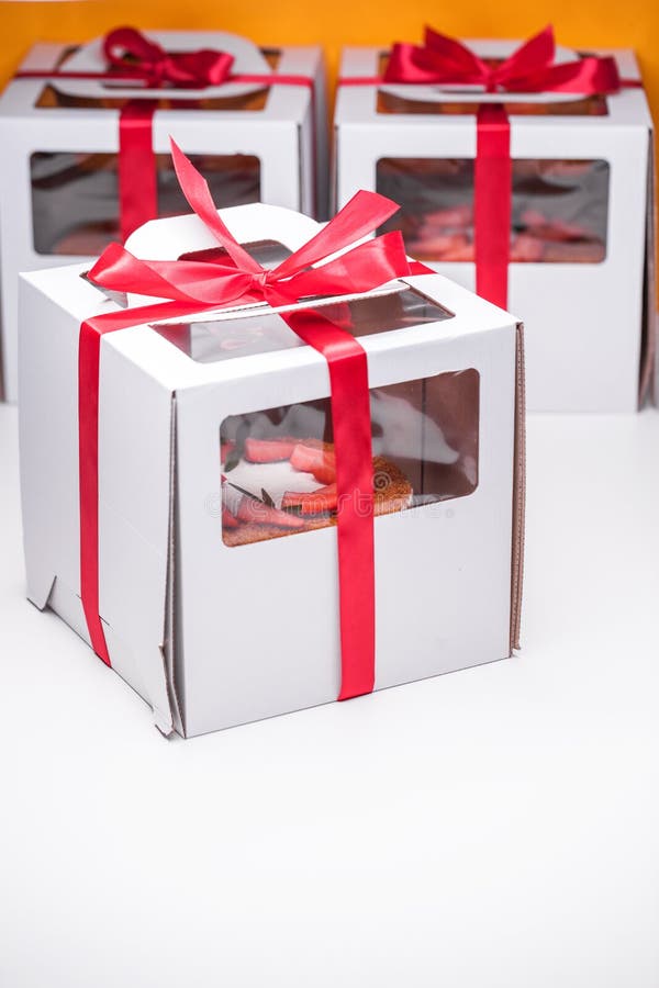 Homemade Cake Cardboard Packaging Stock Image - Image of brownie ...