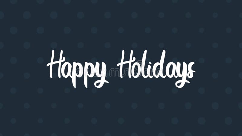 Cheerful and Festive Happy Holidays in Bold Cursive on Polka Dot ...