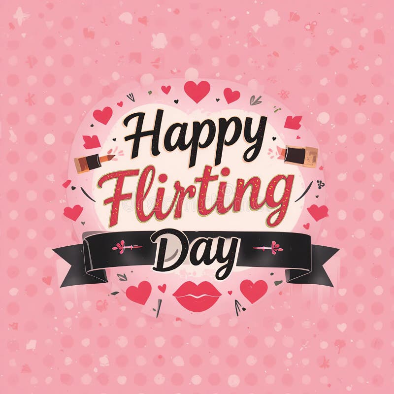 This Festive Image Playfully Celebrates Happy Flirting Day with a ...