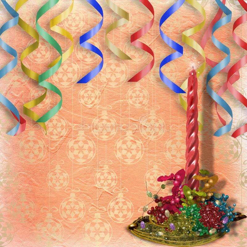 Festive Invitation or Greeting Stock Illustration - Illustration of ...