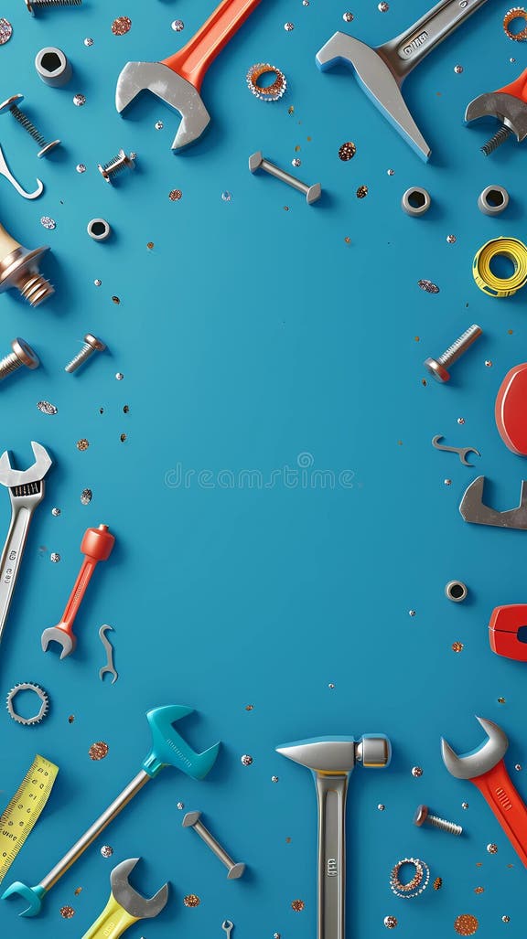 A Festive Labor Day Background Showcasing Work Tools and Symbolizing ...