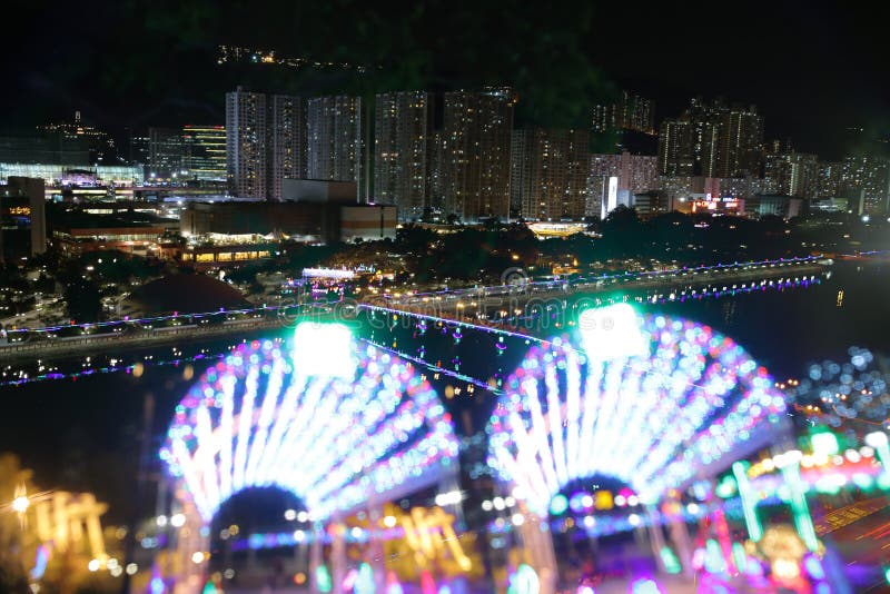 Festive Lighting in Sha Tin 2015 Editorial Photography - Image of ...