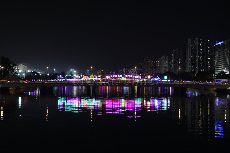 Festive Lighting in Sha Tin 2015 Editorial Photo - Image of celebration ...