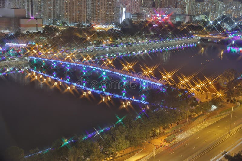 A Festive Lighting in Sha Tin Hk Dec 18 2015 Editorial Stock Image ...