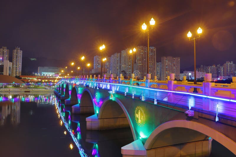 A Festive Lighting in Sha Tin Hk Dec 18 2015 Editorial Photography ...