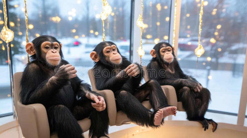 Festive Monkey Day Celebration with Playful Decorations and Lighting ...