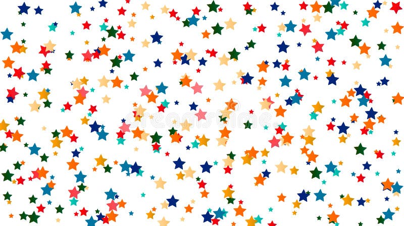 Festive Multi-colored Star Confetti Stock Vector - Illustration of ...