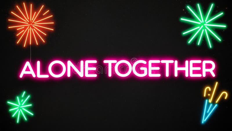 Festive Neon Backlit Style of the Word Alone Together Ai Generated ...