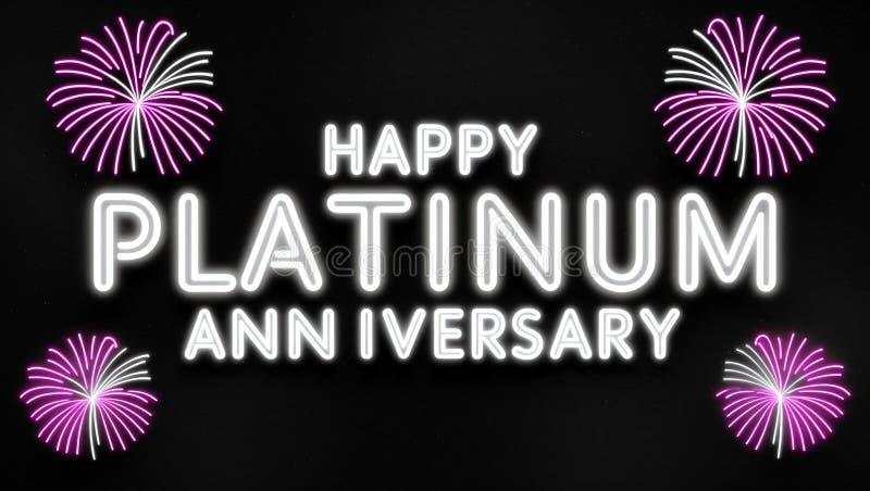 Festive Neon Backlit Style of the Word Happy Platinum Ai Generated ...