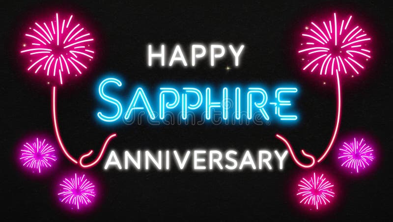 Festive Neon Backlit Style of the Word Happy Sapphire Ai Generated ...