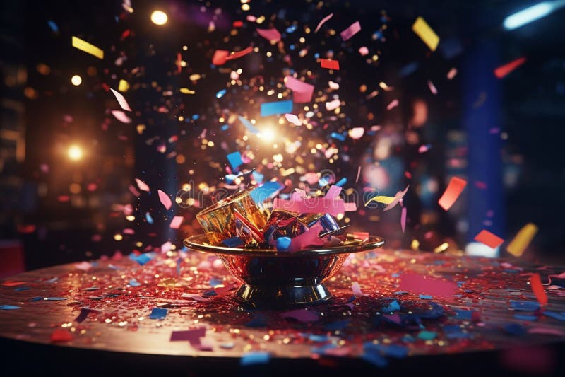 Festive New Years Party Invitation with an Stock Illustration ...