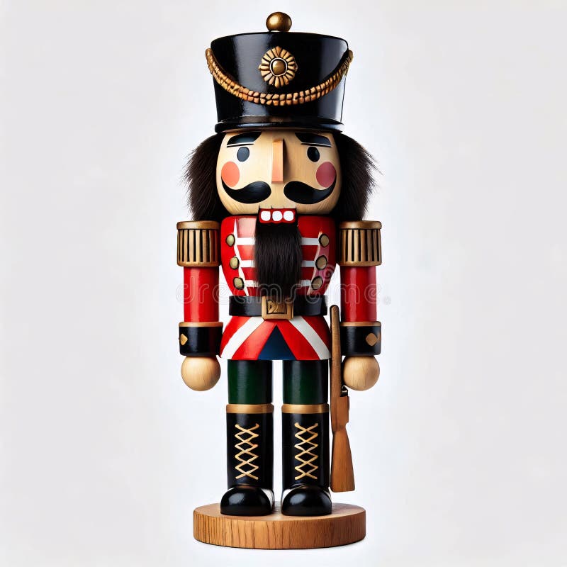 A Festive Nutcracker Soldier with a Blue Hat and Red Jacket, Ready To Guard Your Christmas Stock ...