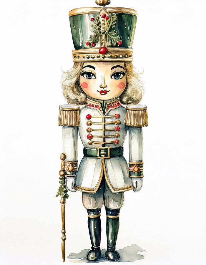 A Festive Nutcracker Soldier with a Blue Hat and Red Jacket, Ready To ...