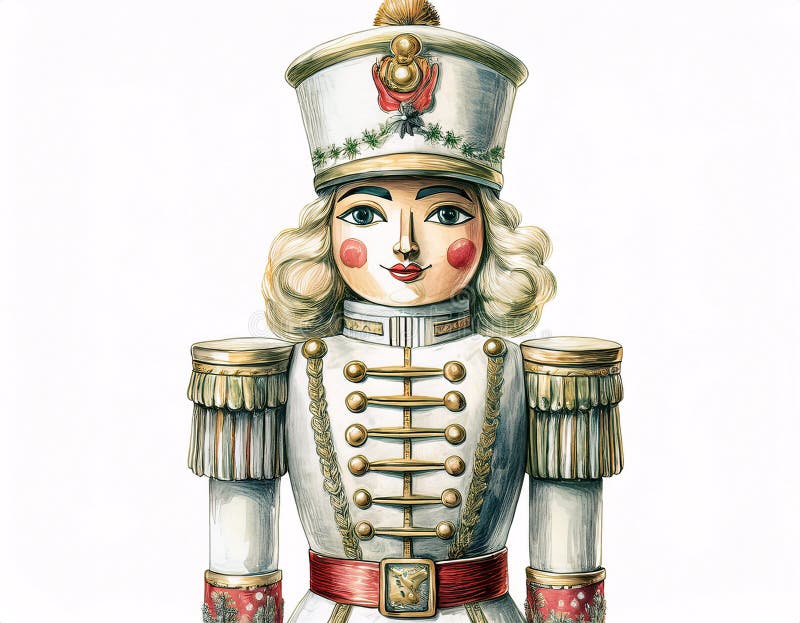 A Festive Nutcracker Soldier with a Green Hat and a Friendly Face Stock ...