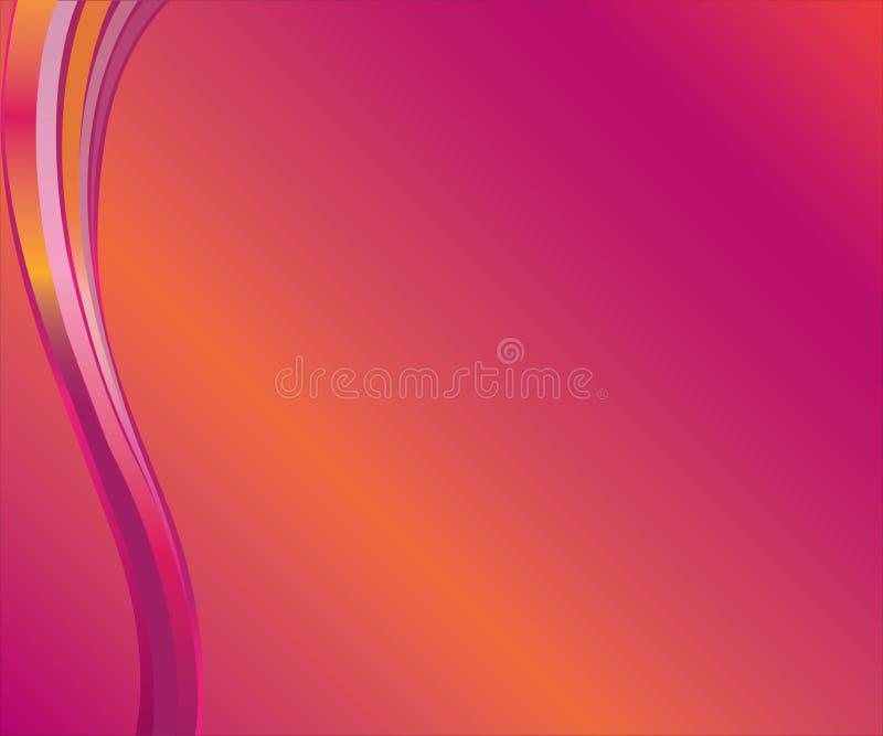 Festive Orange Purple Gradient Background with Waves Stock Vector ...