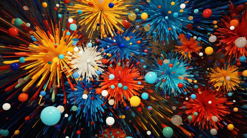 Festive Ornament Explosion stock illustration. Illustration of dynamic ...