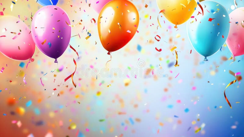 Festive Party Balloons Wallpaper Stock Photo - Image of glossy, bouquet ...
