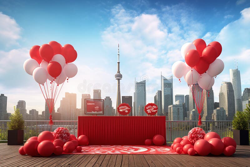 Canada day celebration stock image. Image of decorations - 299771833
