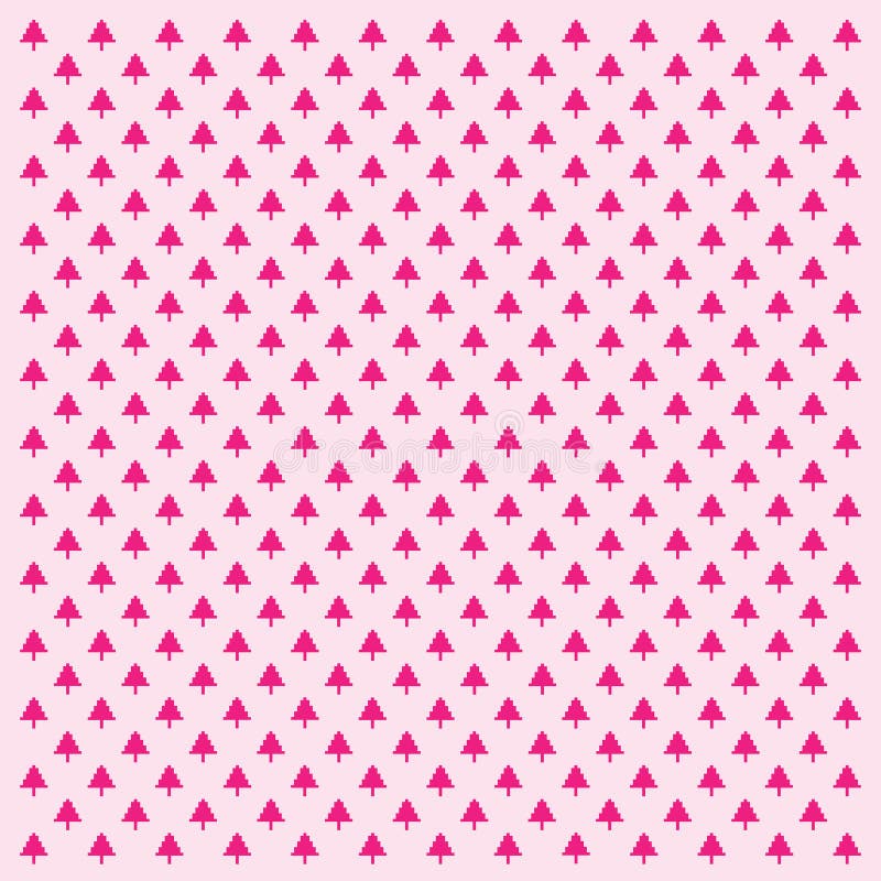 Festive Pattern Designed from Small Neon Pink Christmas Trees Stock ...