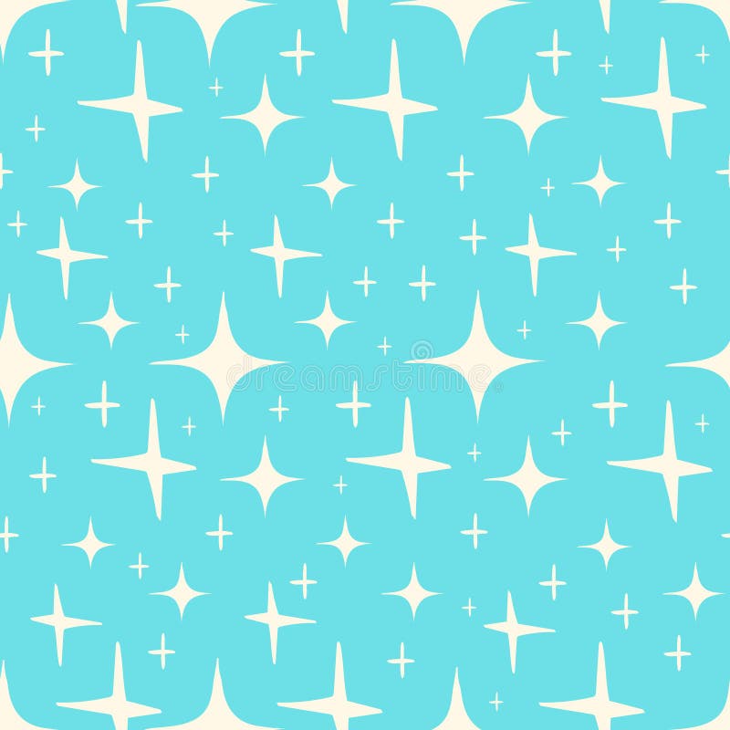 Festive Pattern with Golden and Blue Stars. Vector Illustration Stock ...