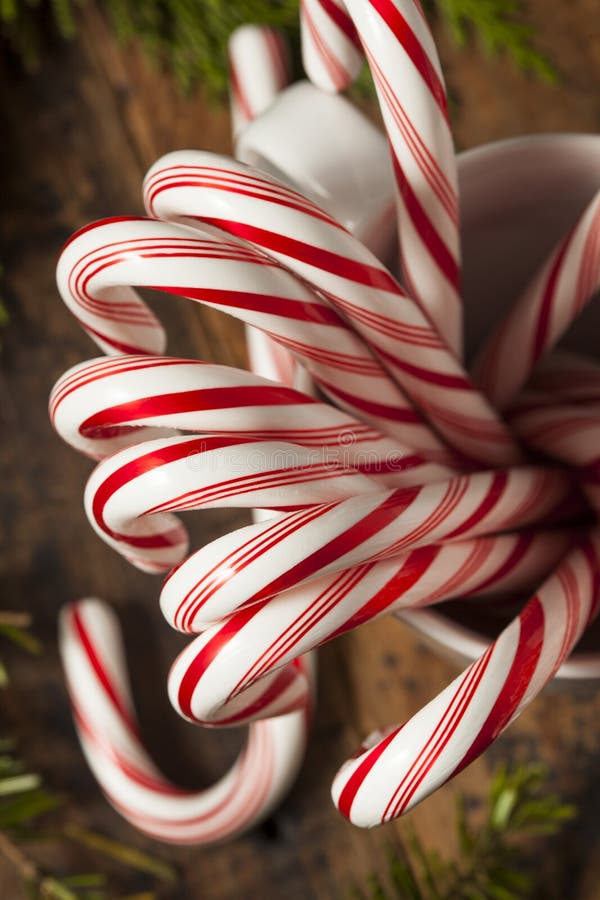 Festive Peppermint Candy Canes Stock Photo - Image of sweet, canes ...