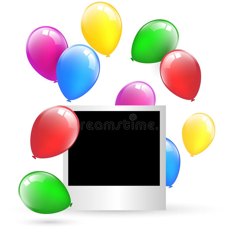 Multicolored Inflatable Celebration Bright Balloons with Circle Stock ... Multicolored Inflatable Celebration Bright Balloons with Circle Stock ...