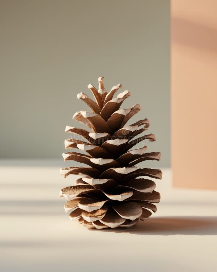 Festive Pine Cone with Modern Touch in Natural Light Stock Image ...