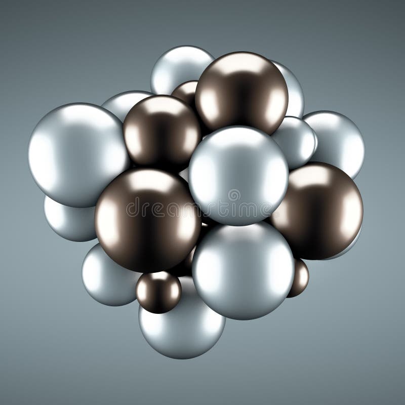 Festive, Positive, Bright Gray Background with Balls. 3d Illustration ...