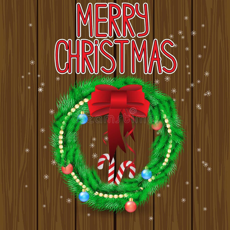 Festive Postcard. Merry Christmas Stock Vector - Illustration of ...